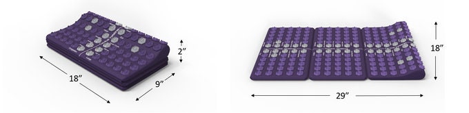 3fach Akupressur Matte / Nagelbett / Shakti Matte - Etsy.de