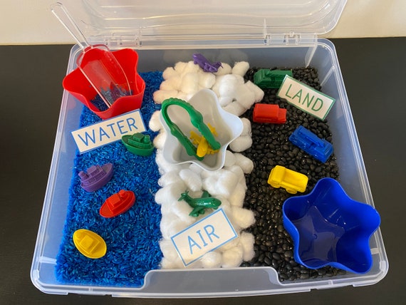 Transportation Sorting Sensory Bin | Etsy