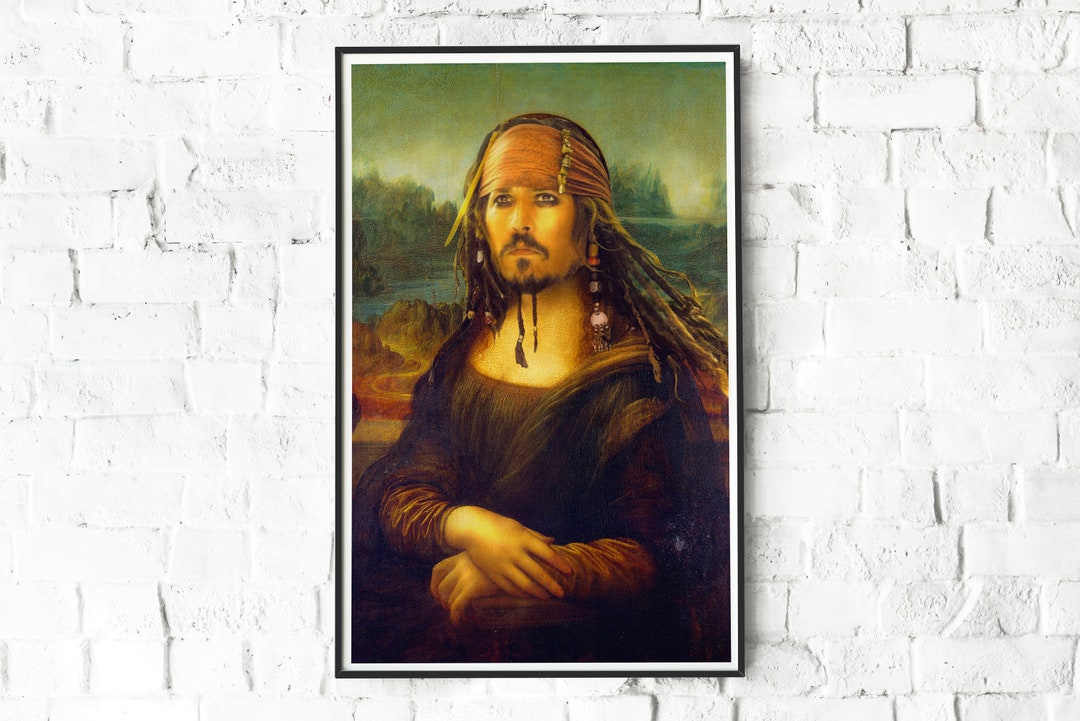 Jack Lisa Pirates of the Caribbean Wall Art Funny Mona Lisa - Etsy
