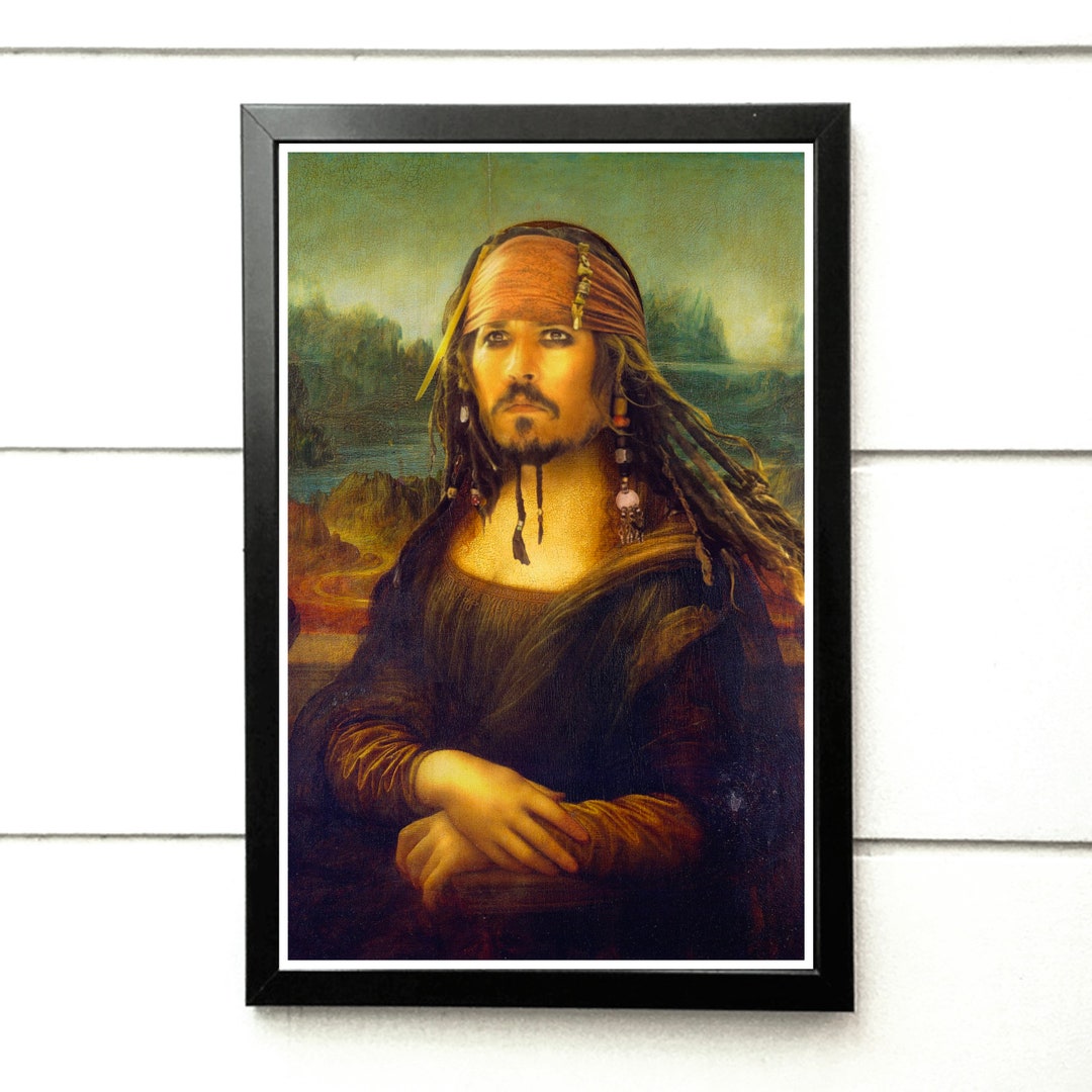 Jack Lisa | Pirates of the Caribbean Wall Art, Funny Mona Lisa Poster ...