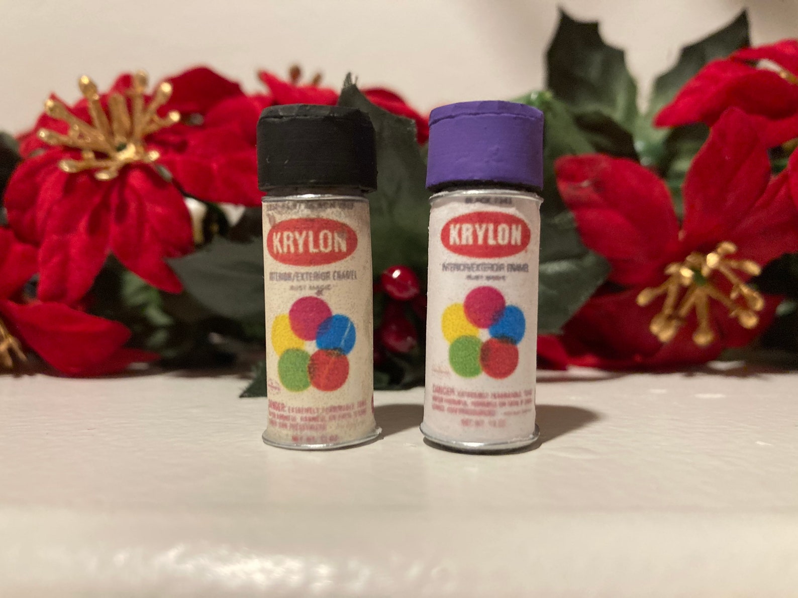 2 Miniature Krylon Spray Cans /aerosol Cans - Etsy