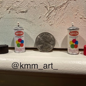2 Miniature Krylon Spray Cans /aerosol Cans - Etsy