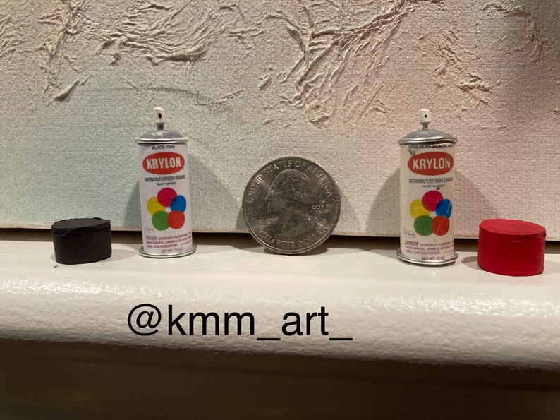 2 Miniature Krylon Spray Cans /aerosol Cans - Etsy