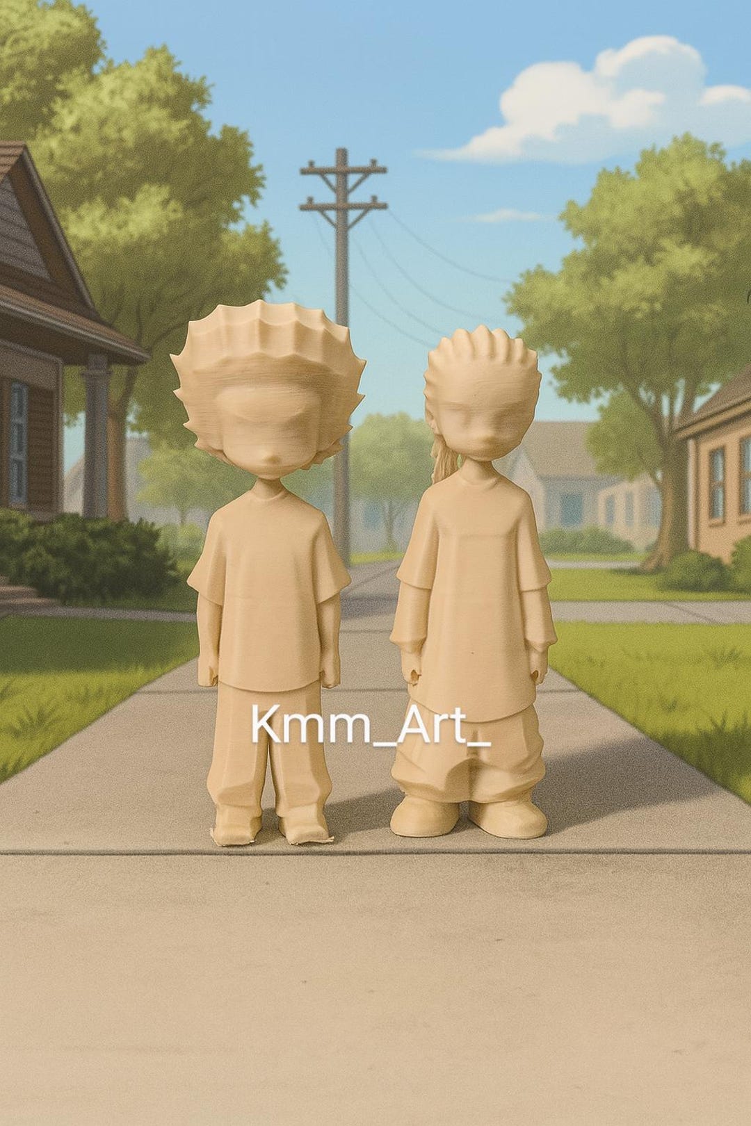 Boondocks Huey and Riley Freeman 3D Printed Sculpture Set - Etsy