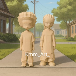 Boondocks Huey and Riley Freeman 3D Printed Sculpture Set - Etsy