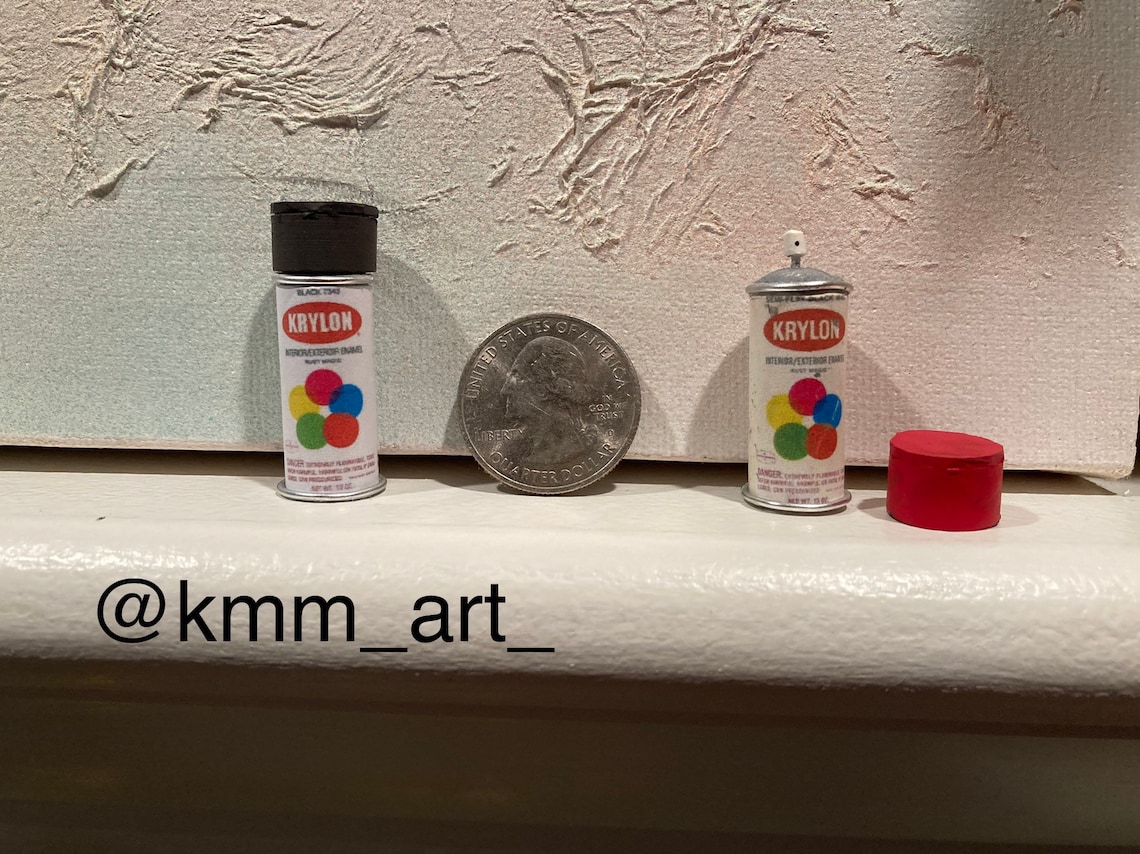 2 Miniature Krylon Spray Cans /aerosol Cans - Etsy