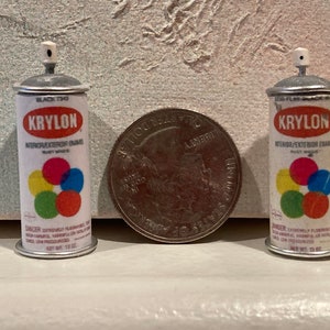 2 Miniature Krylon Spray Cans /aerosol Cans - Etsy