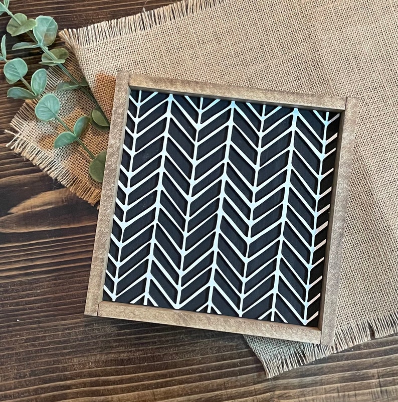 Chevron Accent Sign Black and White Sign Layered Sign - Etsy