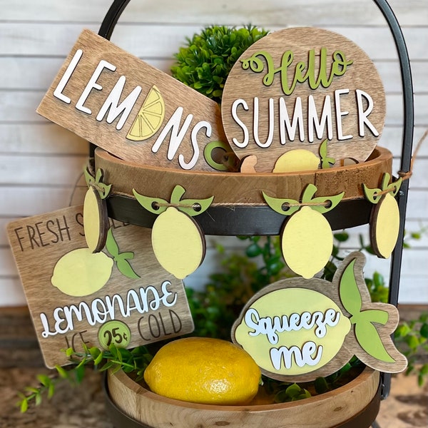 Lemonade Tier Tray - Etsy