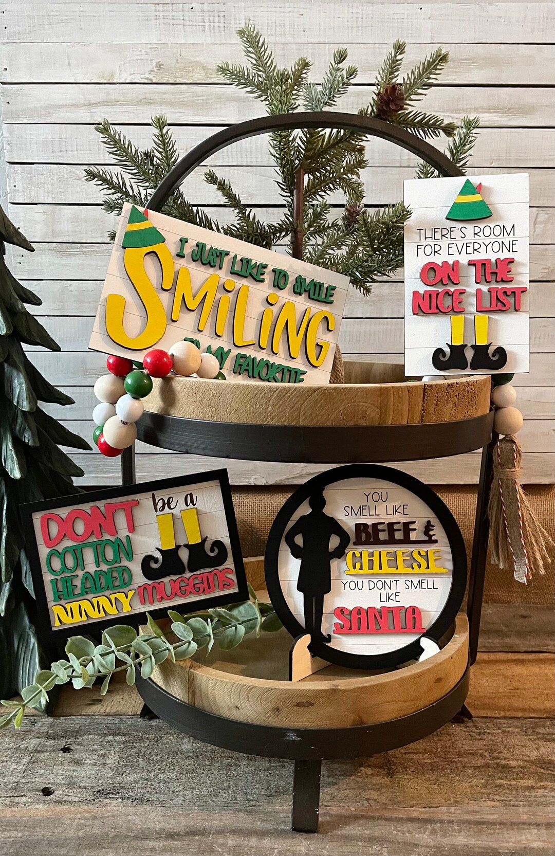 Elf the Movie Tiered Tray Elf Cotton Headed Ninny Muggin - Etsy