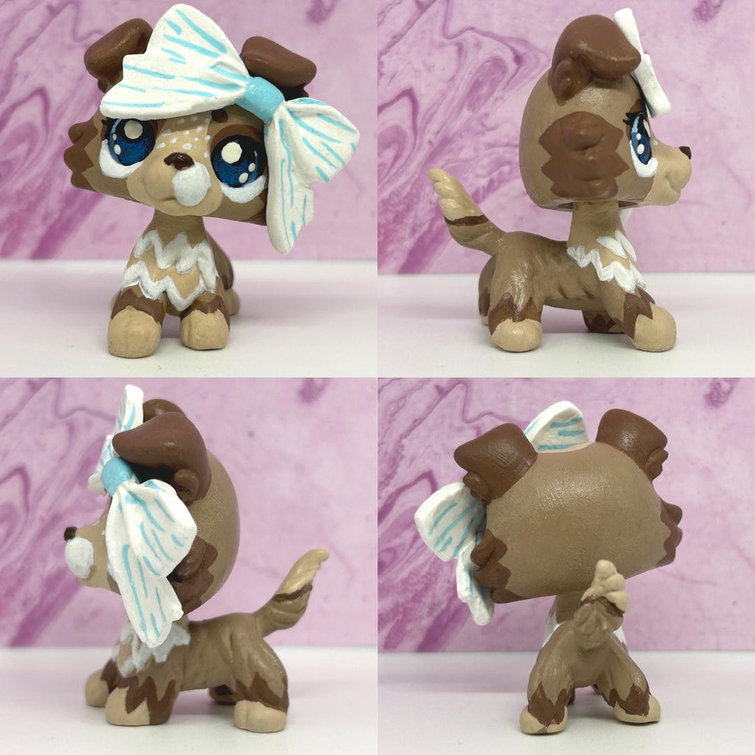Lps Littlest Pet Shop Custom OOAK Brown Beige and White Collie With ...