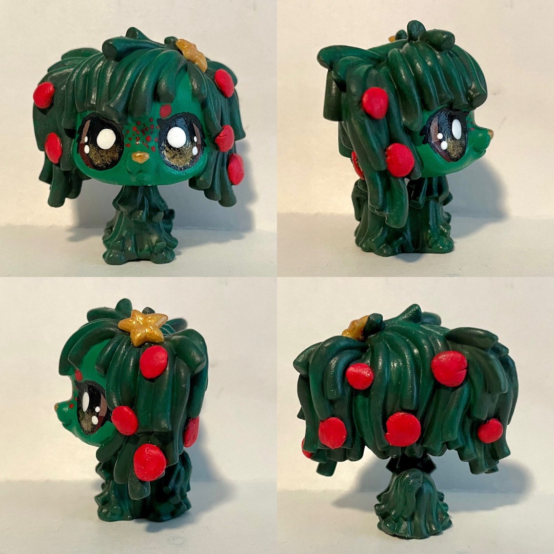 Lps Littlest Pet Shop OOAK Custom Green and Red Christmas Tree - Etsy
