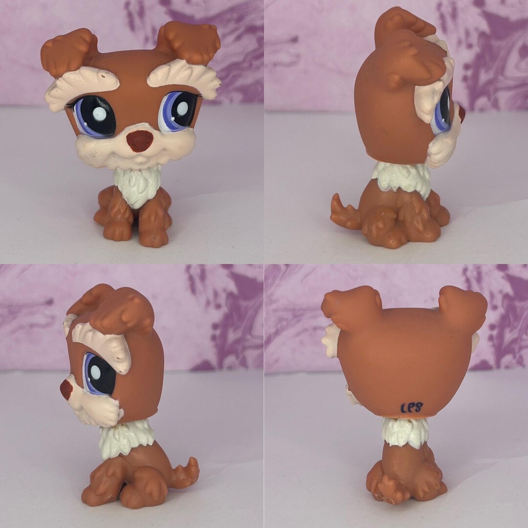 Lps Littlest Pet Shop *BLEMISHED* Authentic Orange and Beige Schnauzer ...