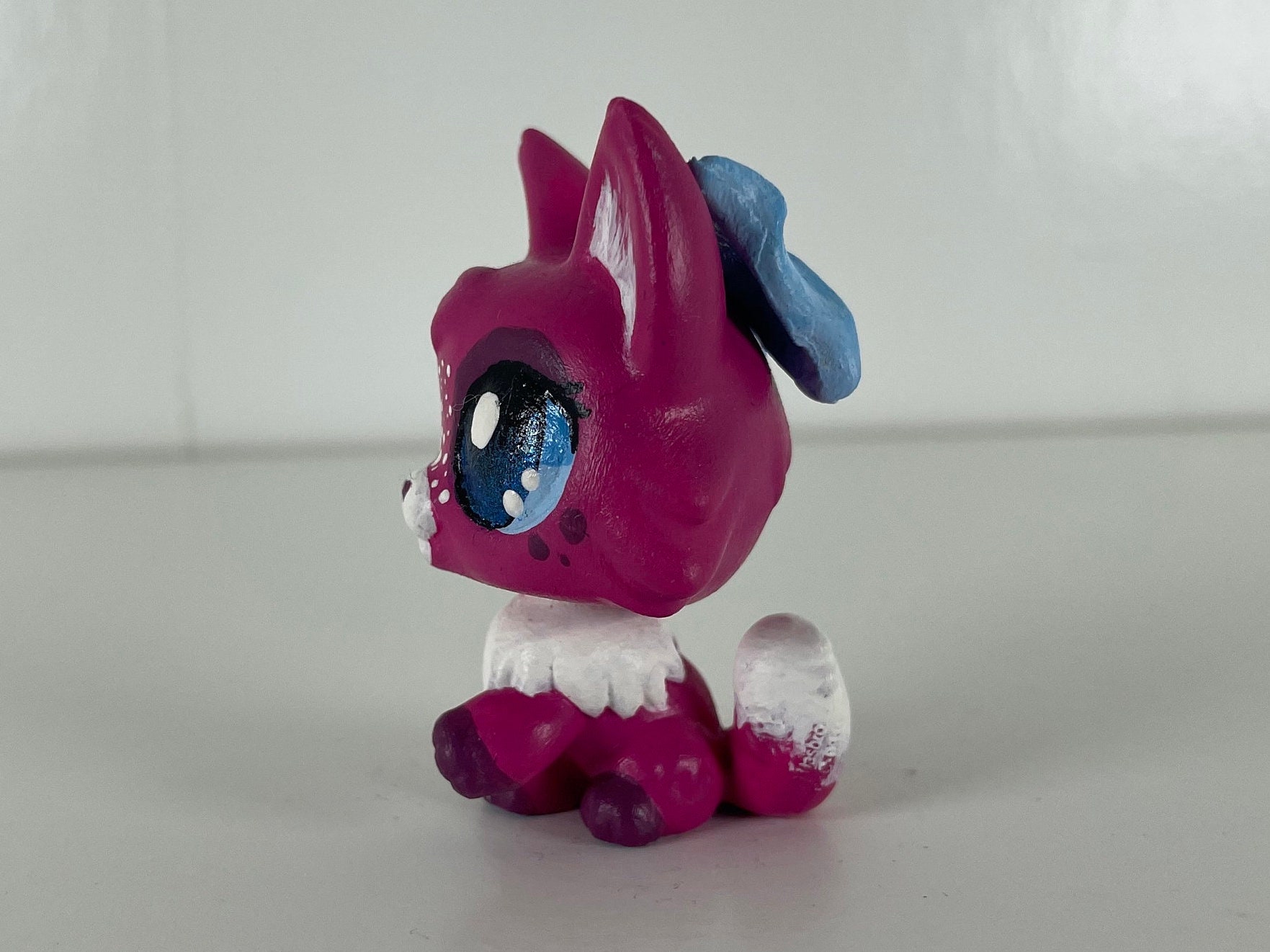 Lps Littlest Pet Shop OOAK Custom Pink Blue Bow Wolf Cat - Etsy