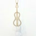 14K Real Solid Gold Violin Bass Guitar Necklace for Women - Etsy