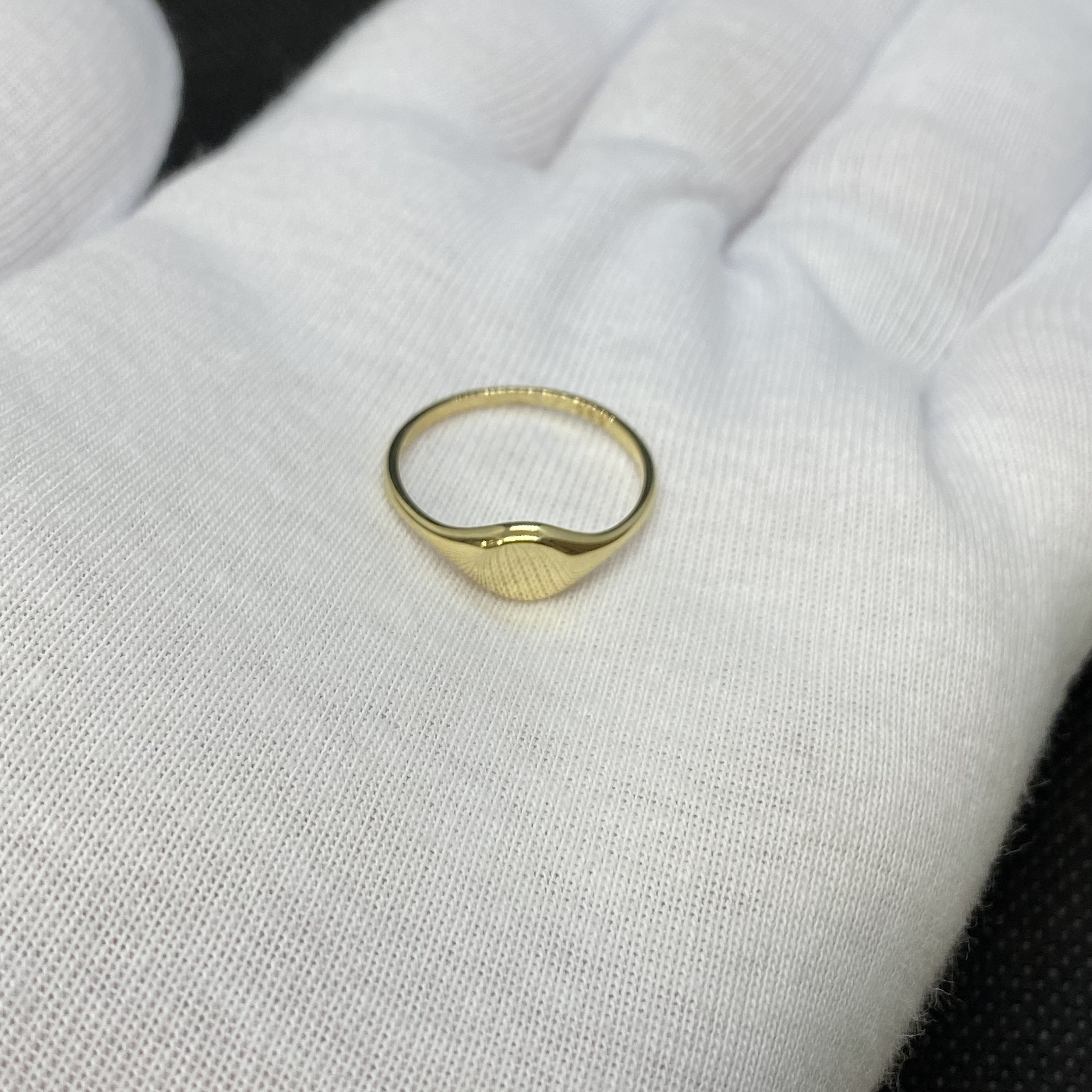 14K Solid Gold Oval Signet Ring for Women Solid Gold Signet | Etsy