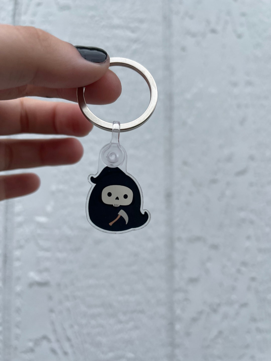 Grim Reaper Keychain - Etsy