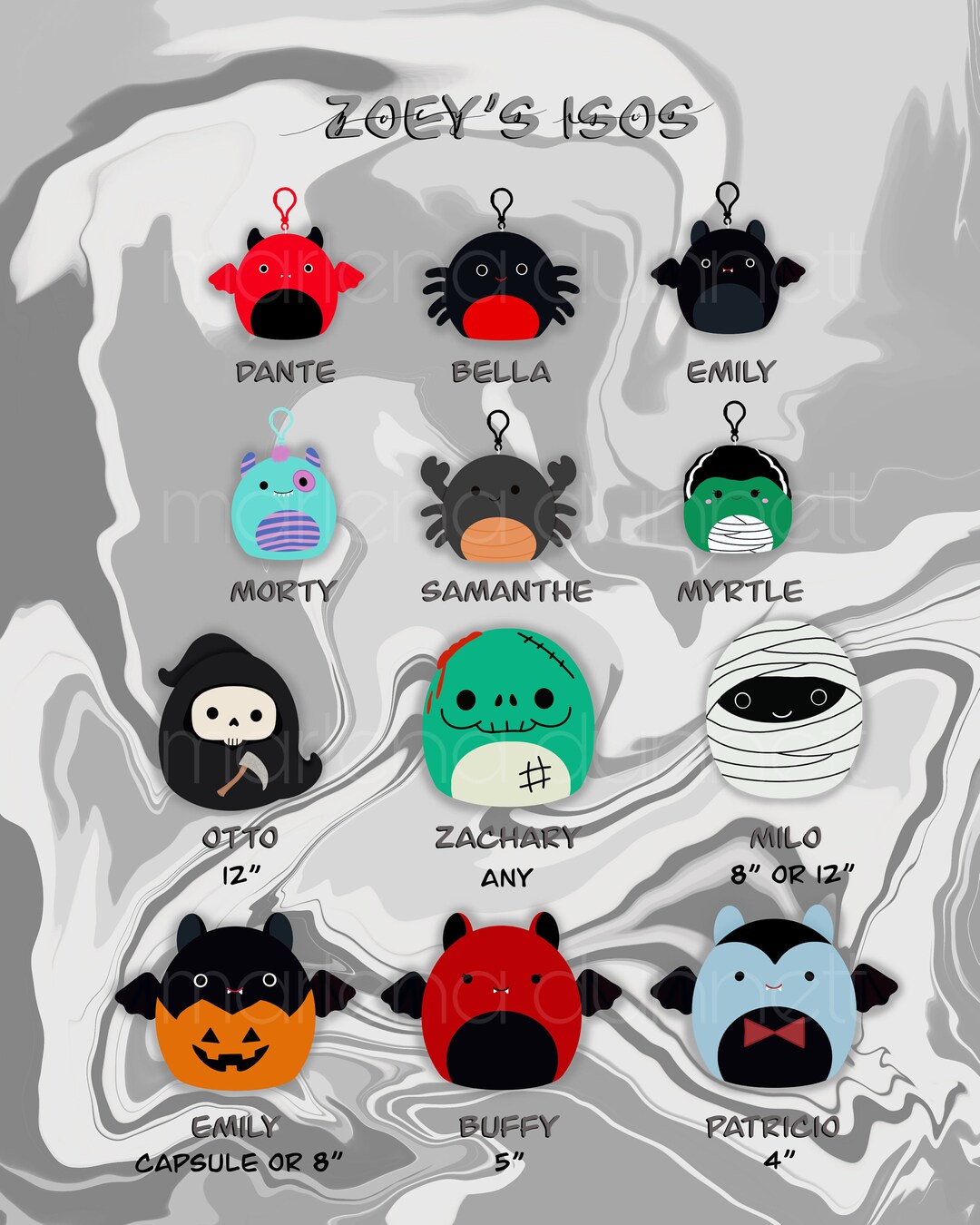 Squishmallow Custom ISO List - Etsy