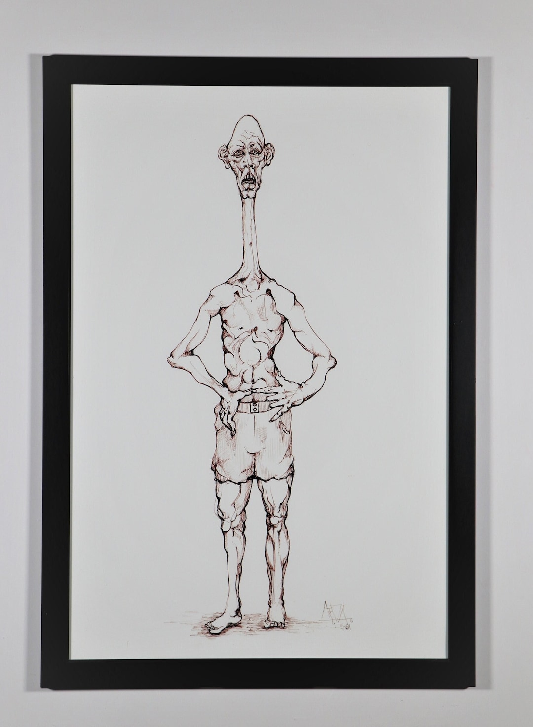 Mindtrouble Studio UNIQUE Dark Human Ink Drawing Print - Etsy