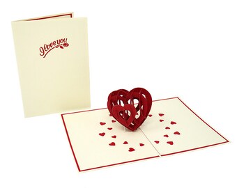 Love Birds in Love Tree Pop up 3D Card. Romantic Valentines - Etsy