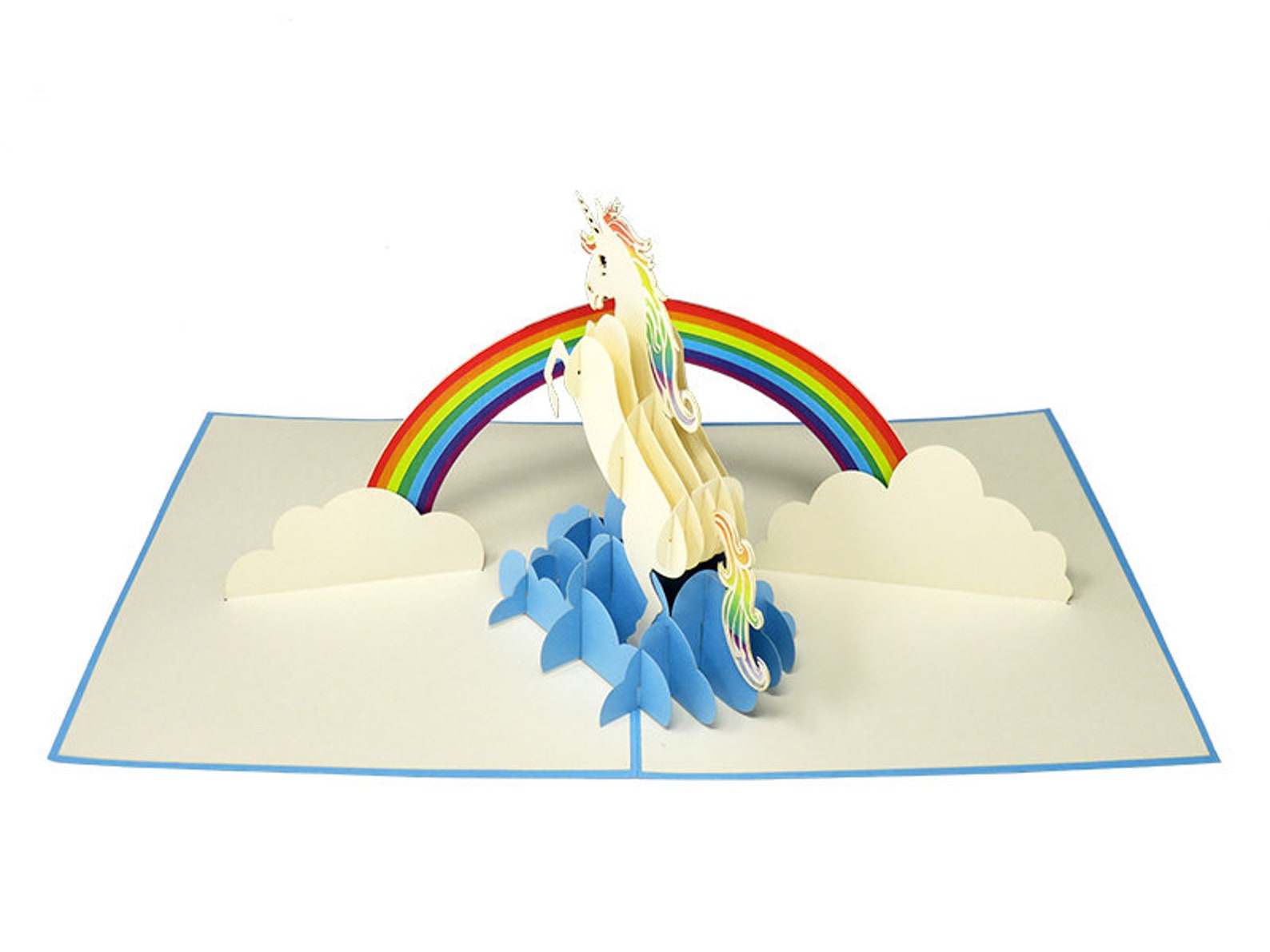 Unicorn Jumping Over the Rainbow - Etsy