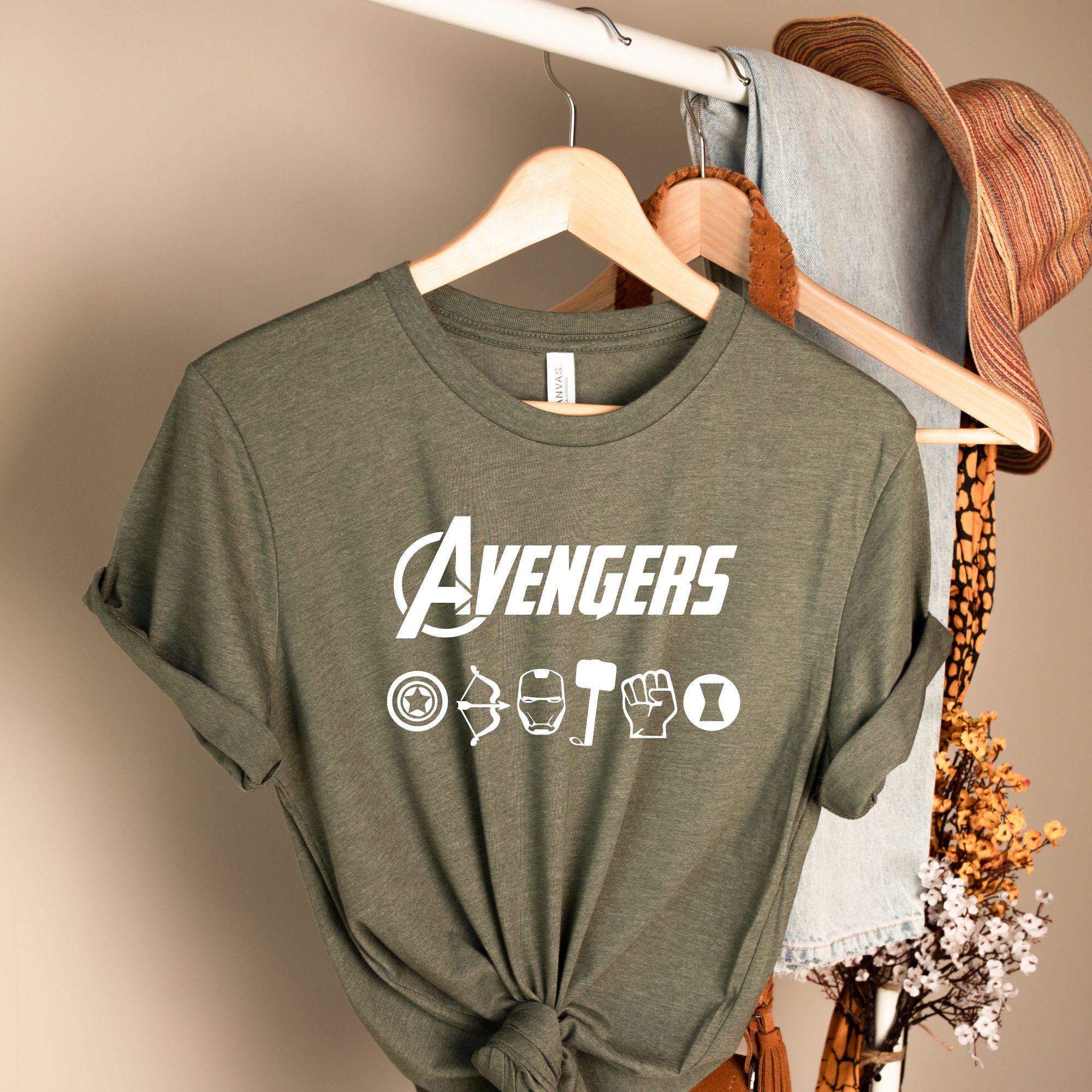 Avengers T-Shirt Avengers Logo ShirtSuperhero Shirt Marvel | Etsy