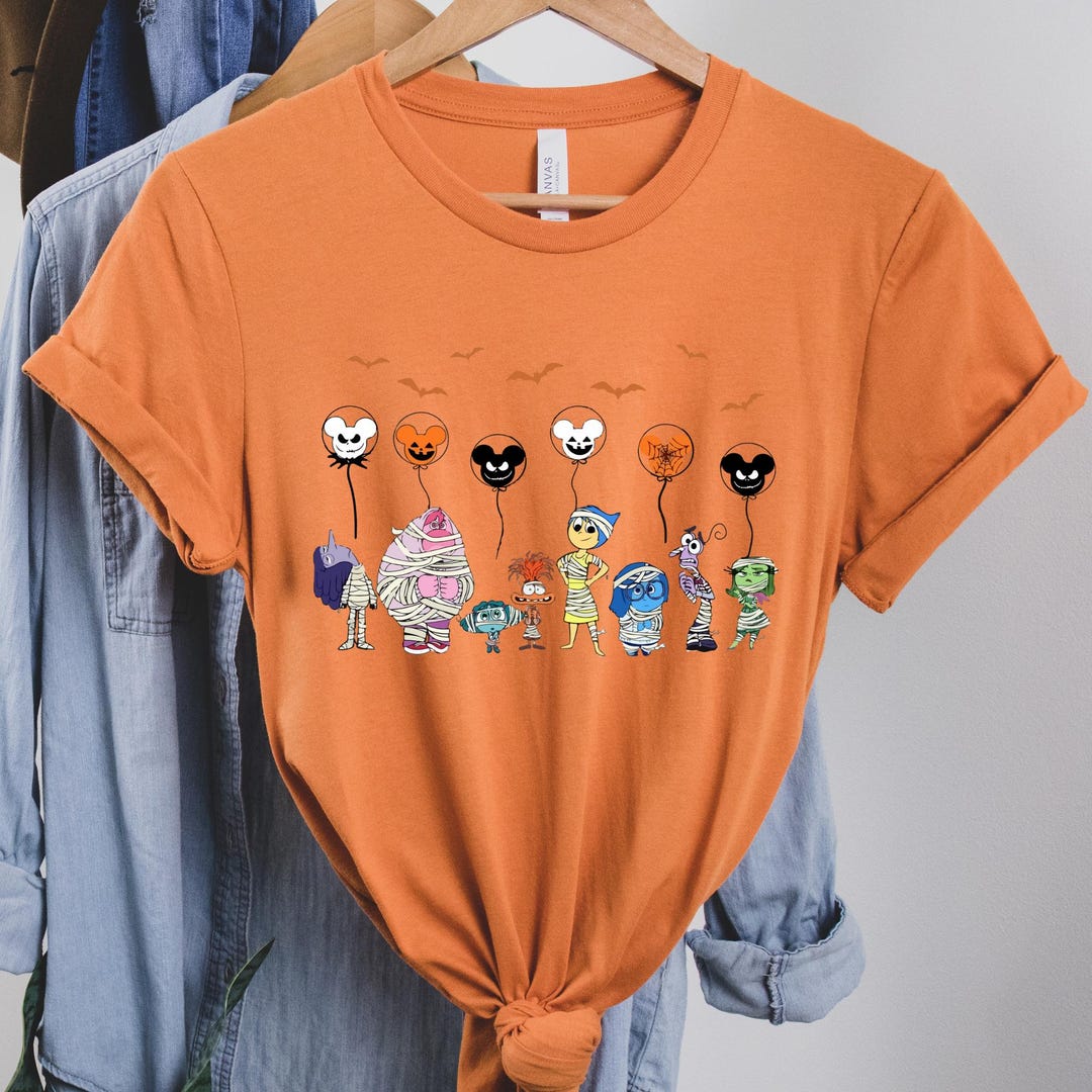 Halloween Inside Out 2 Characters Shirt, Disney Mummy Anxiety Ennui Joy ...