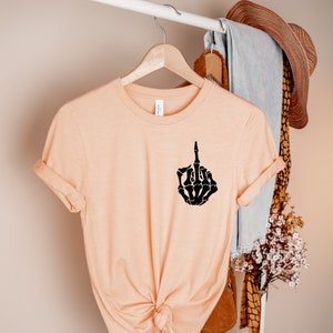 Middle Finger Shirt,middle Finger T-shirts, Skeleton Finger Shirts ...