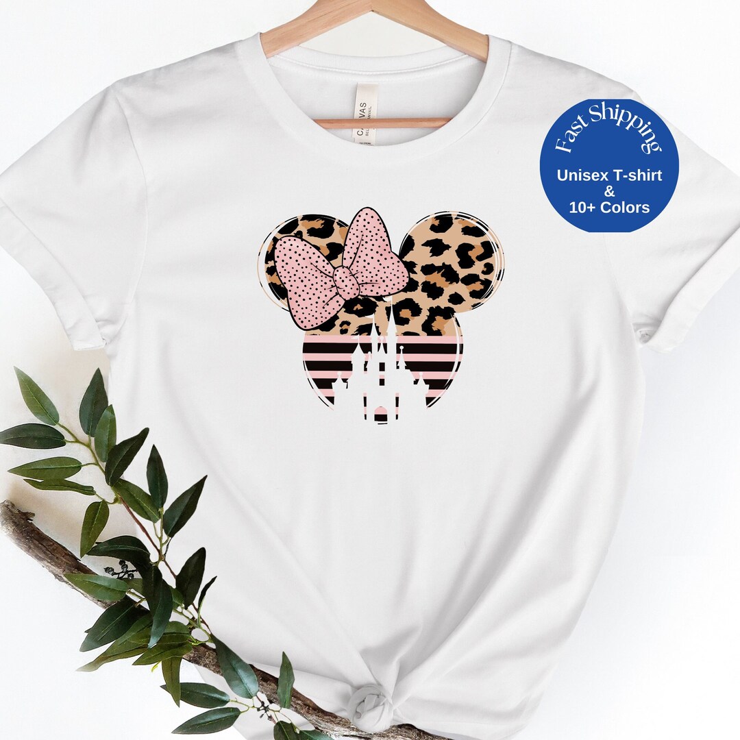 Leopard Minnie Shirt,women Leopard Minnie Shirt,disneyworld Shirt ...
