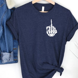 Middle Finger Shirt,middle Finger T-shirts, Skeleton Finger Shirts, Skeleton Shirt, Middle ...