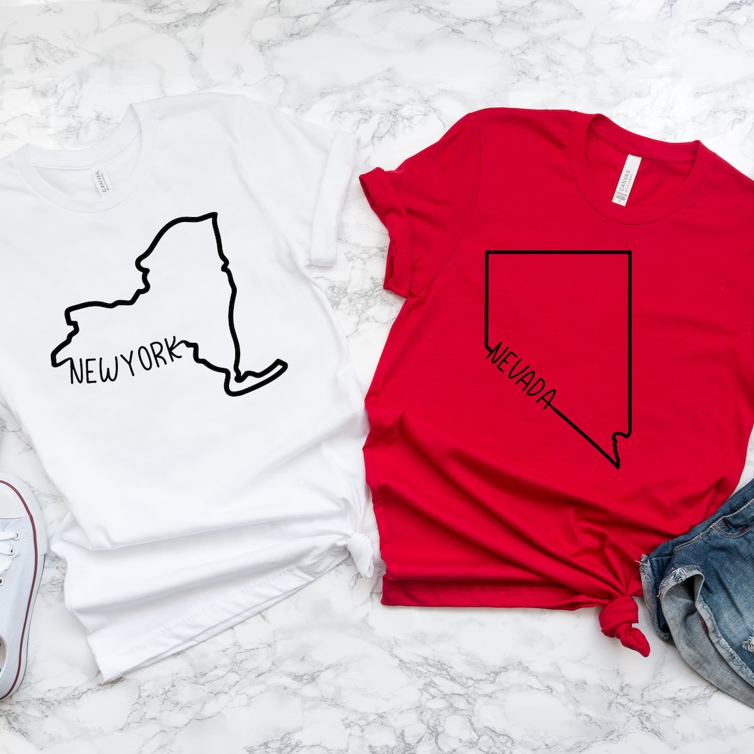 ALL 50 STATES, State Outline Tshirt, Comfort Colors, State Outline ...