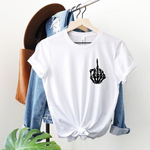 Middle Finger Shirt,middle Finger T-shirts, Skeleton Finger Shirts, Skeleton Shirt, Middle ...