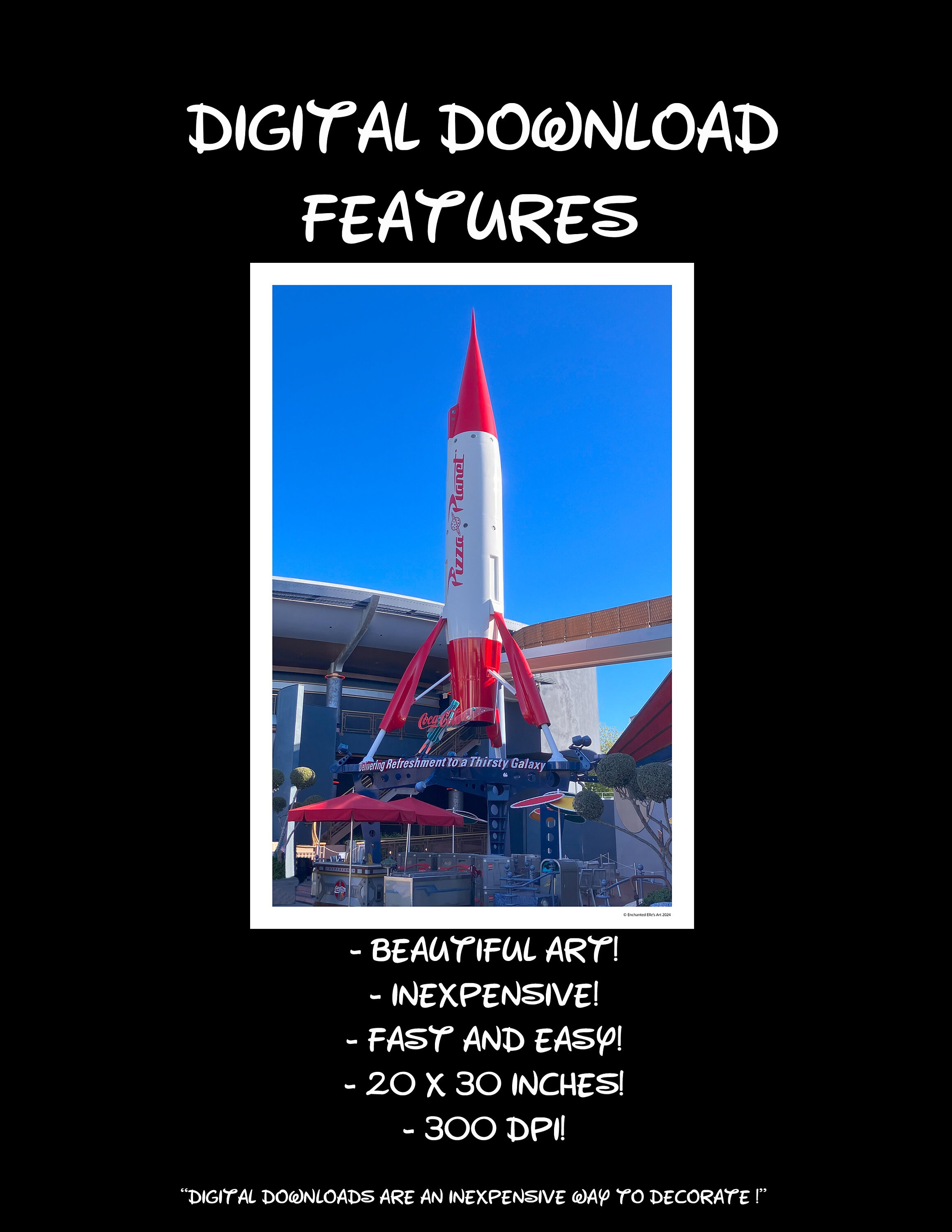 Disneyland Attraction Posters - Park Art - Pizza Planet - Giant Poster ...