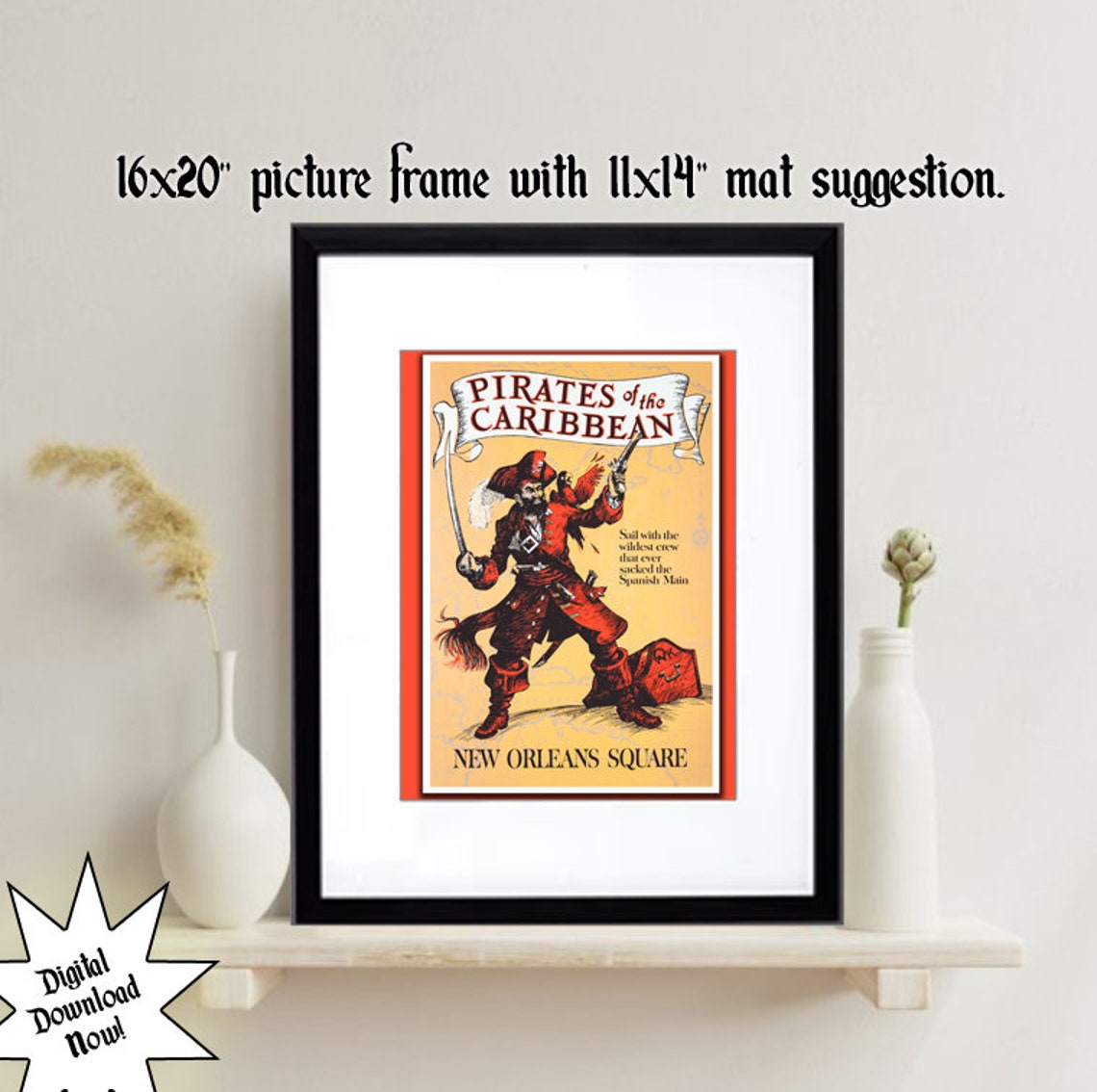 Disneyland Attraction Posters Vintage Pirates of the - Etsy