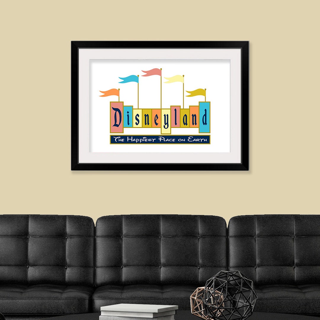 Disneyland Attraction Posters Vintage 'happiest Place on Earth' Poster ...