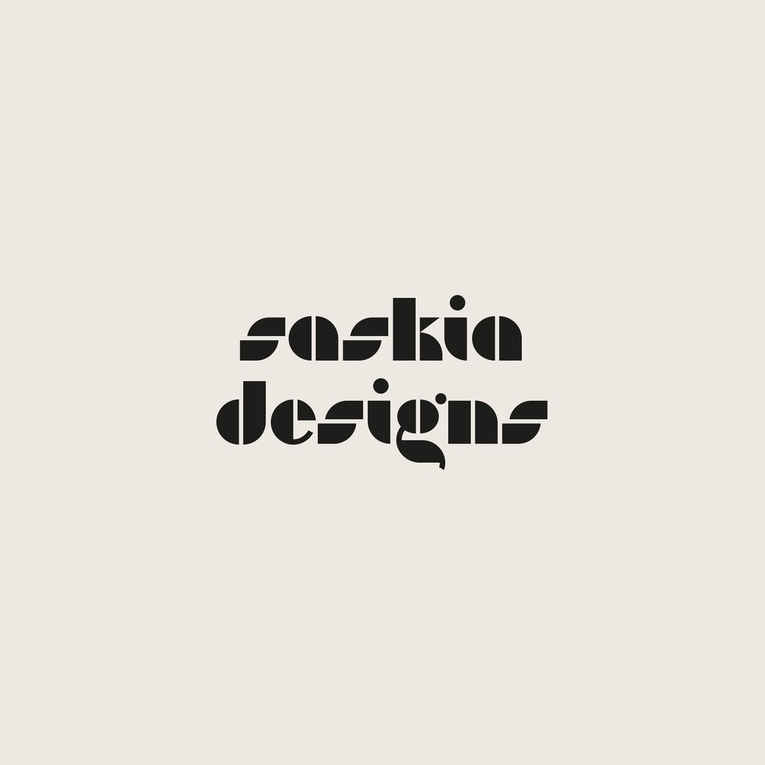 Geometric Block Typography Premade Logo - Premade Logo, Typography Logo ...