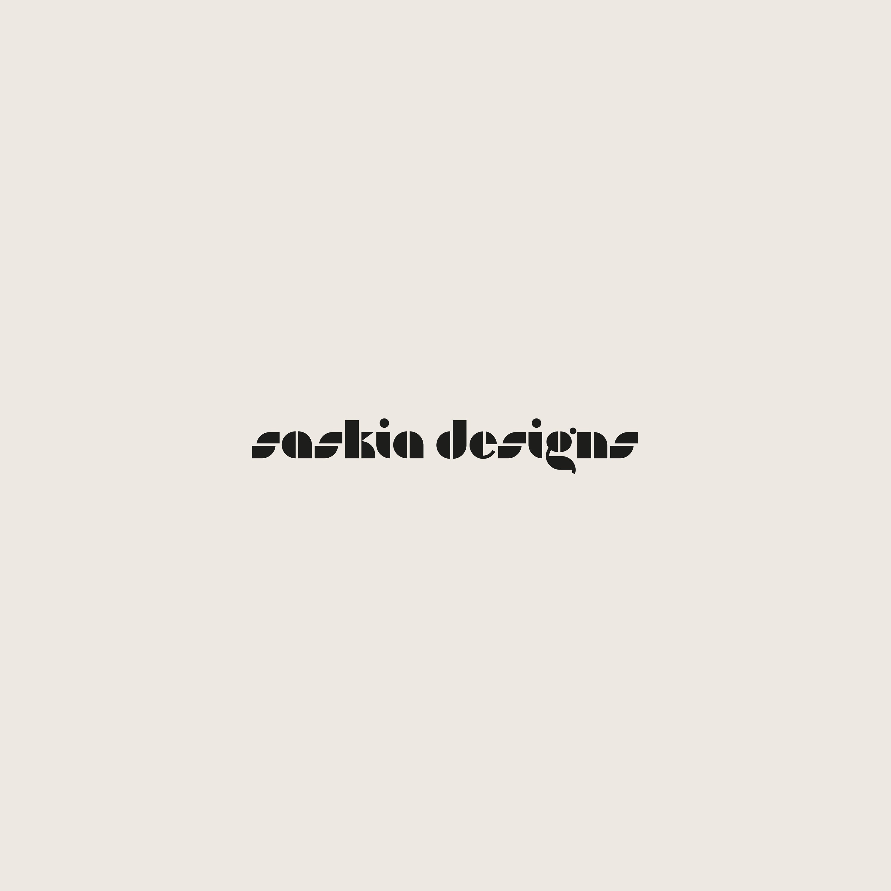 Geometric Block Typography Premade Logo - Premade Logo, Typography Logo ...