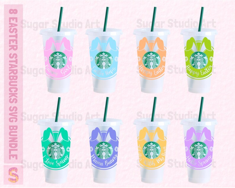 Easter Day Starbucks Ring SVG Bundle, Starbucks Easter Bunny Rabbit ...