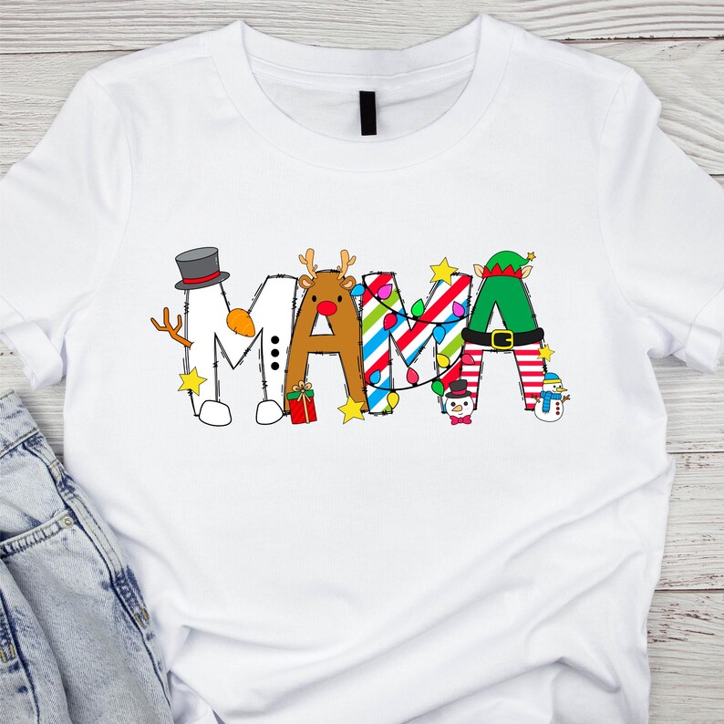 Christmas Doodle Alphabet Bundle, Santa PNG Letters, Numbers ...