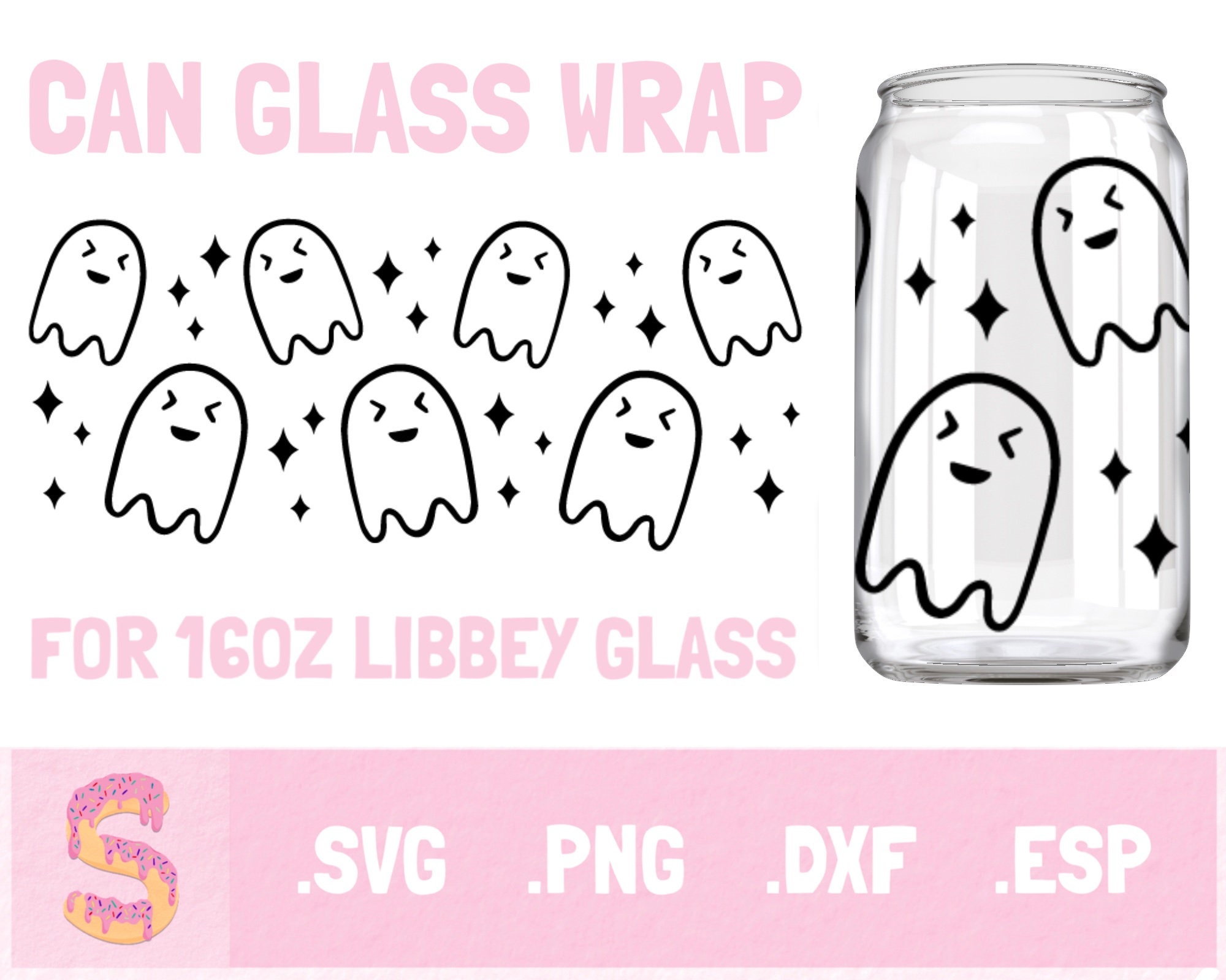 9 Halloween Can Glass Wrap SVG, Halloween Libbey Svg, Spooky Svg, Ghost ...