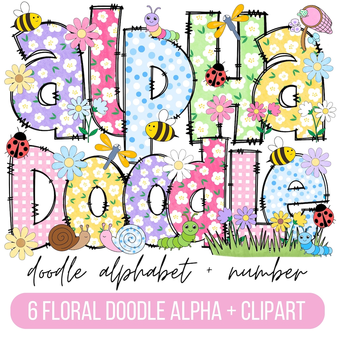 Spring Floral Alphabet Letters PNG Bundle, Spring Clipart Png, Spring ...
