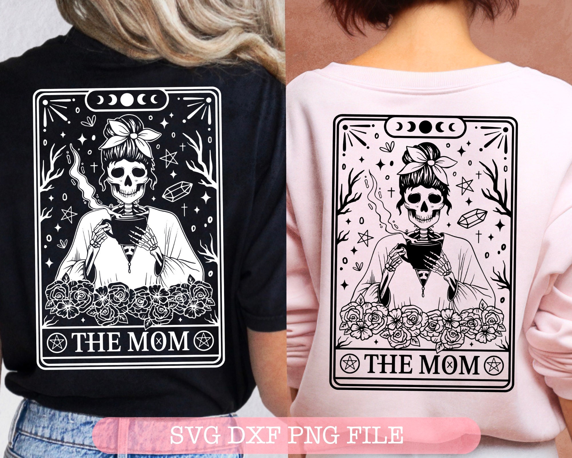 The Mom Tarot Cards SVG, Tarot Cards Svg, Skeleton Png, Funny Tarot ...