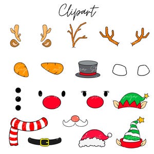 Christmas Doodle Alphabet Bundle, Santa PNG Letters, Numbers ...