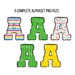 Fiesta Doodle Alphabet Bundle, Fiesta PNG Letters, Numbers ...