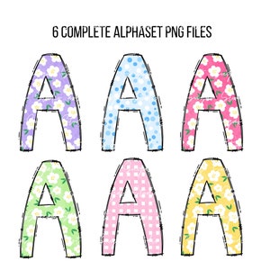Spring Floral Alphabet Letters PNG Bundle, Spring Clipart Png, Spring ...