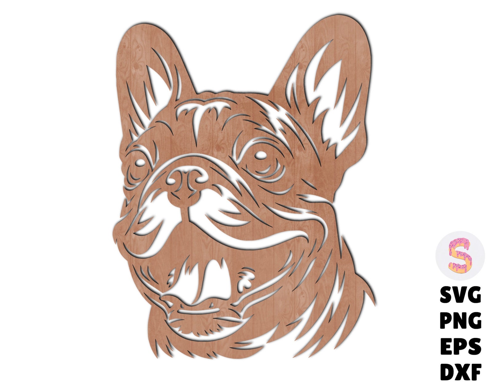 French Bulldog Laser SVG Cut File, French Bulldog Wall Art SVG, DXF ...