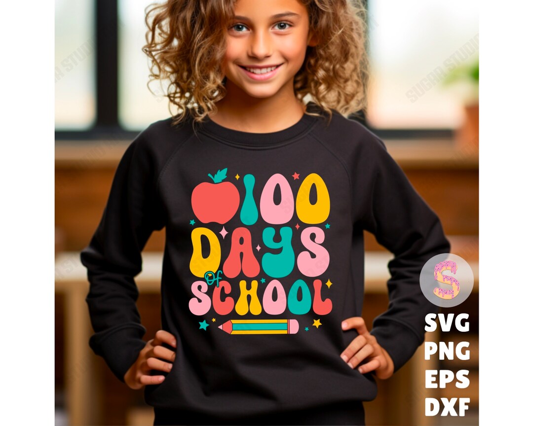100 Days of School Svg Png, Happy 100th Day of School Celebration, Back ...