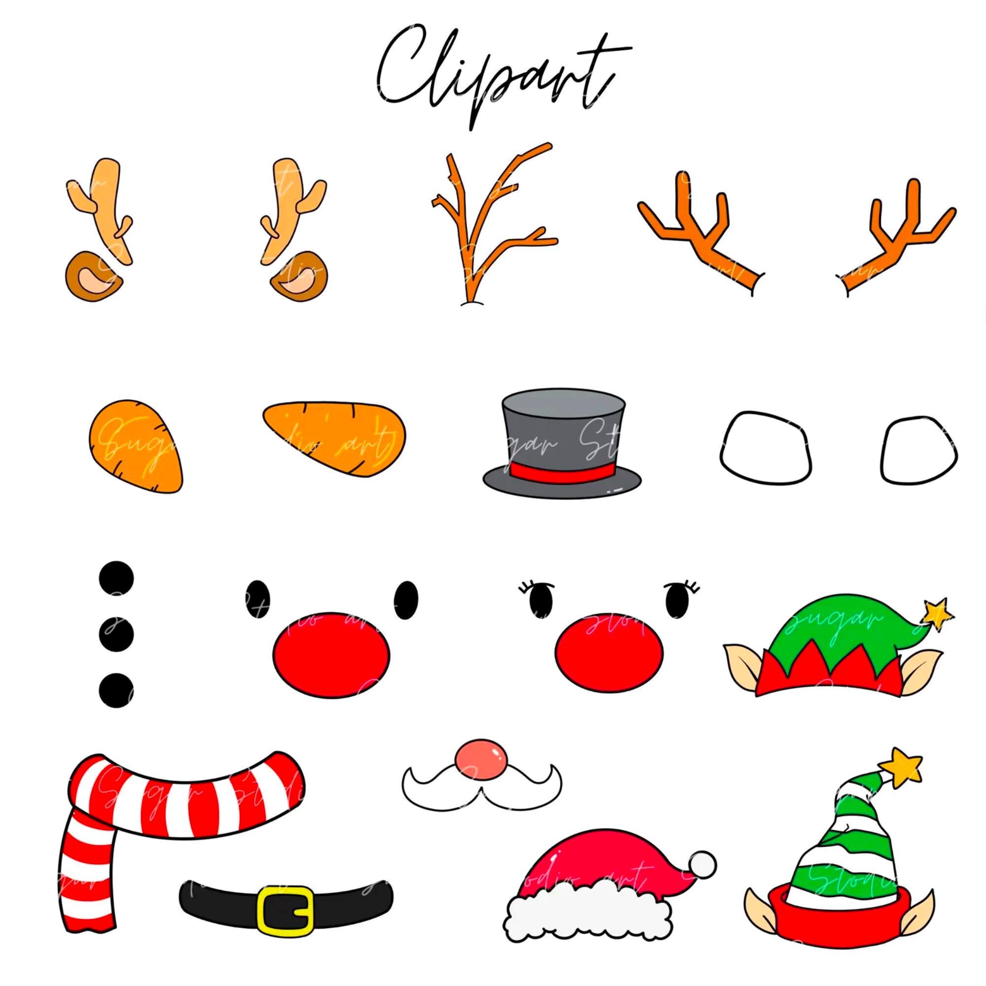 Pack5 Christmas Alphabet PNG Christmas Letters Numbers Clipart Santa ...