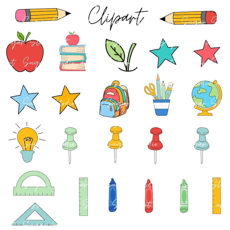 School Teacher Doodle Alphabet Bundle, Teacher PNG Letters, Numbers ...