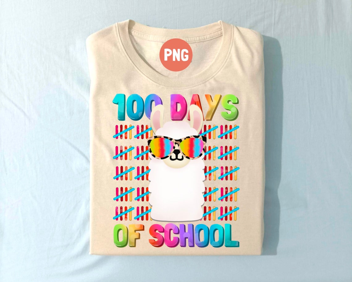 100 Days of School Png Llama 100 Days Smarter Png 100th Day - Etsy